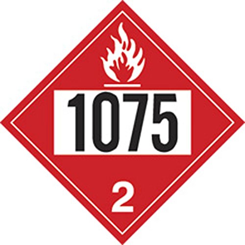 Aluminum Truck Placard - Single Sided - Liquified Petro Gas 1075 (10.75 ...