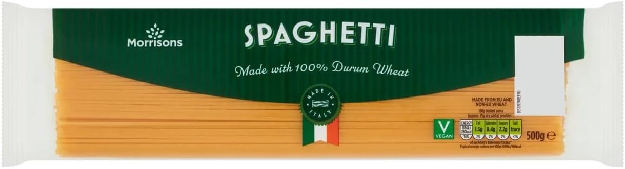 Morrisons Spaghetti, 500g (Pack of 1) : Amazon.co.uk: Grocery