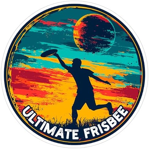 Amazon.com: Ultimate Frisbee Sport Sticker 4 Inch Disc Throw Catch ...