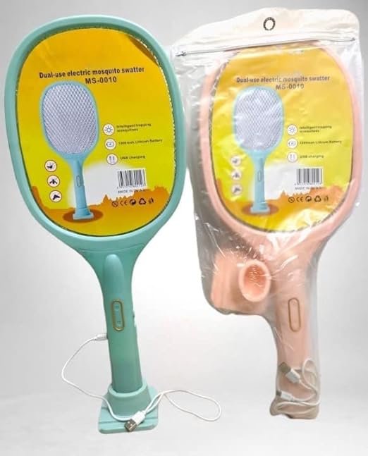 Anti Mosquito Racket Rechargeable Racket with USB Charging Cable and UV ...