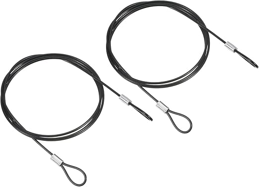 PATIKIL 3.3Ft Safety Cable Lock, 2 Pack Stainless Steel 2mm Dia ...