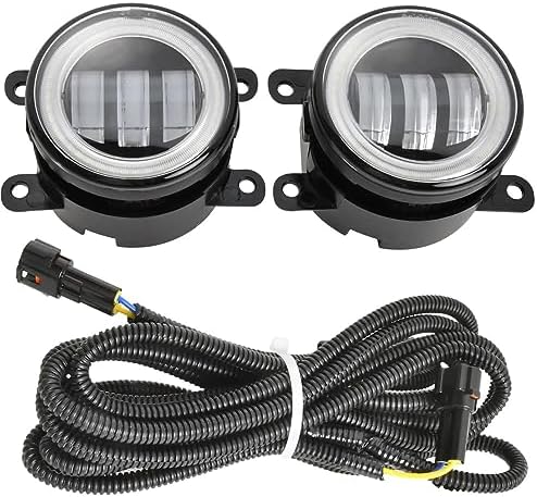 Amazon | INEX LED フォグランプ デイライト イカリング 左右セット 2色切替式 ホワイト イエロー 光軸調整 MK53S スペーシアカスタム 社外品 | フォグランプ | 車＆バイク