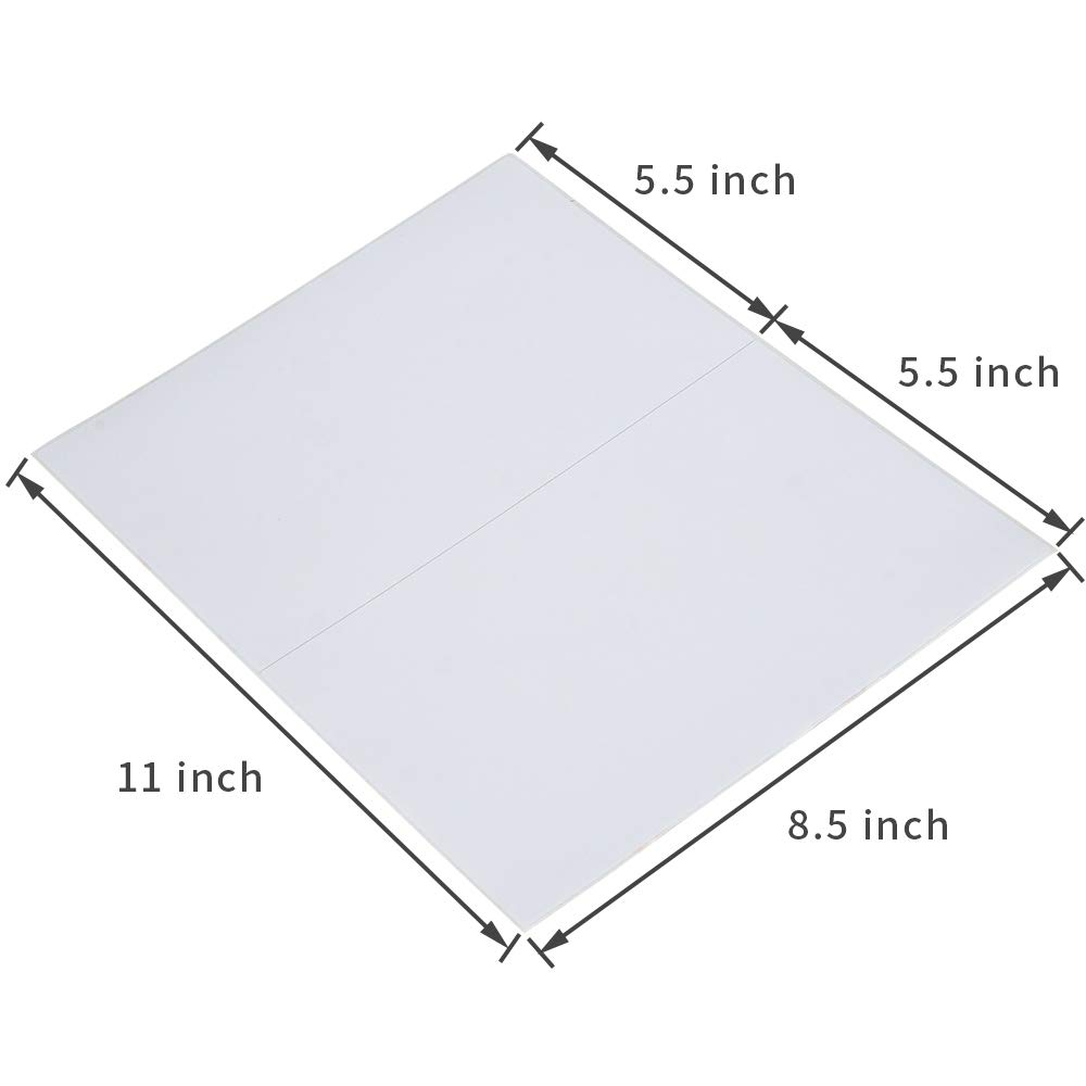 Snapklik.com : L LIKED Half Sheet Shipping Labels, 2 Per Sheet, 500 ...