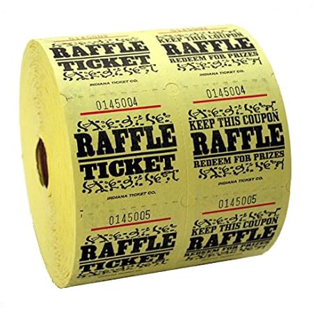 Amazon.com : Yellow Raffle Tickets : roll of 1000 : Office Products