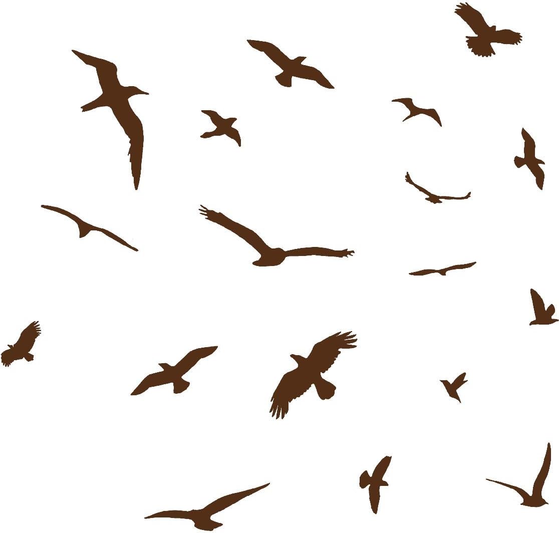 Amazon.com: VWAQ Flock of Birds Flying Wall Decals Stickers Peel and ...