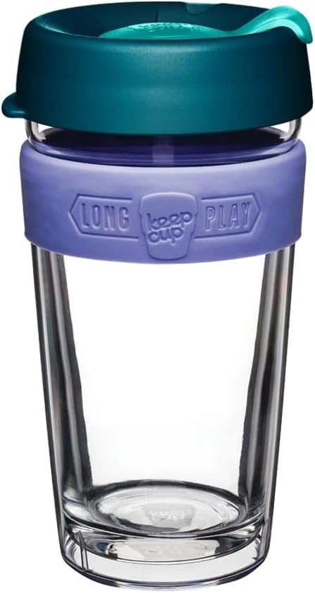 Amazon.com: KeepCup Longplay - Reusable Coffee Cup, Double Wall Glass with Removable sleeve and ...