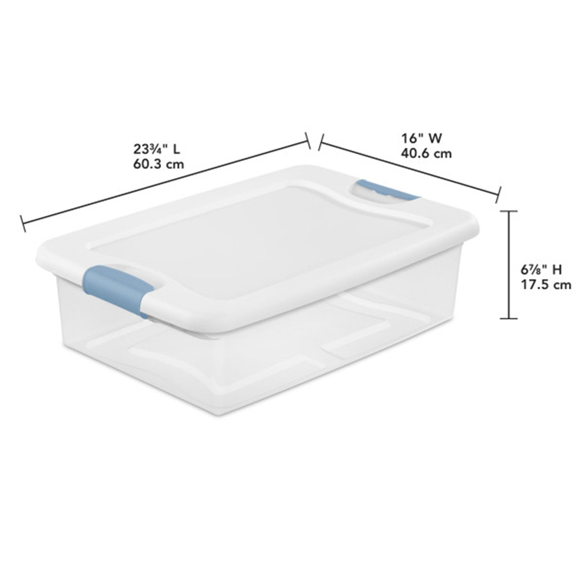 Snapklik.com : Sterilite 24-Pack Latching Box, Under Bed Storage Bins