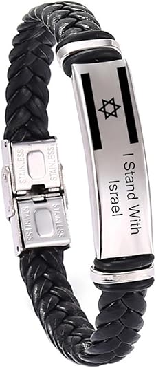 Amazon.com: ZKXXJ I Stand with Israel Bracelet - Stainless Steel ...