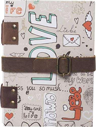 AURA CRAFTZ Handmade Printed Cardboard Journal Diary with String ...