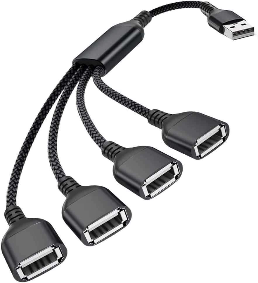 Basesailor USB Splitter Y Cable 1M,USB A 1 Male to 2 Female Extension ...