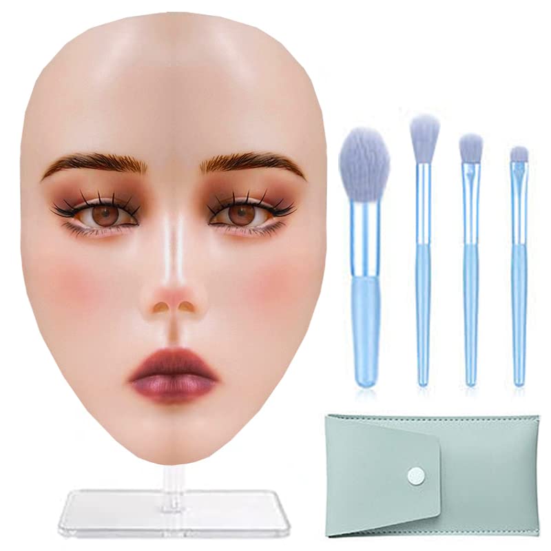 Amazon.com: 3D Reusable Makeup Practice Face, Silicone Makeup Mannequin ...