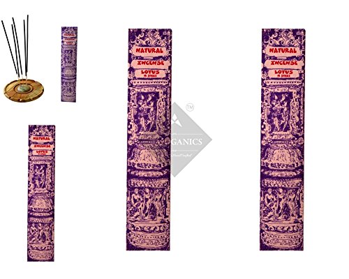 Auroganics Handmade Lotus Perfumed Agarbatti/Incense Stick (4 Pack - 48 ...