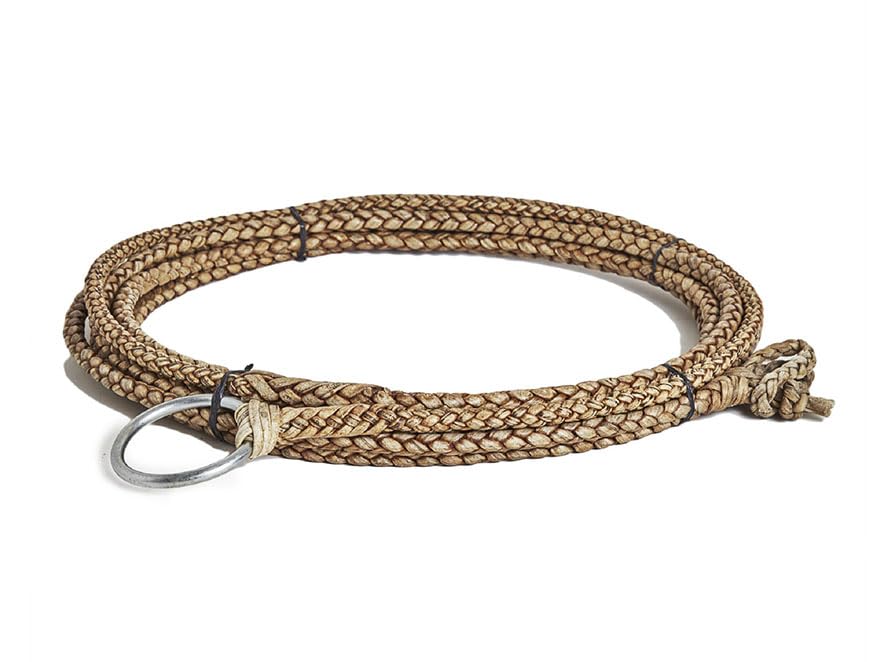 Amazon.com: Ranch Rope Lariat Lasso Reata. Rawhide Leather Braided 4, 6 ...