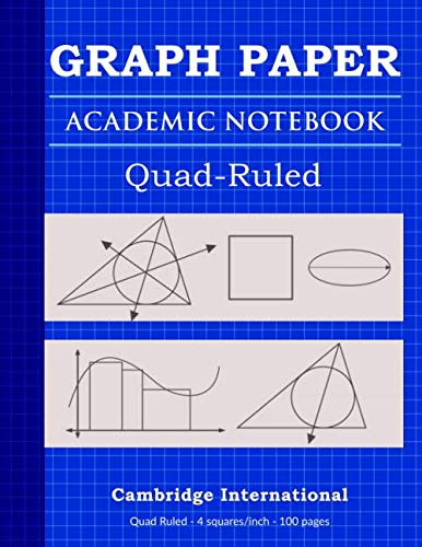 Graph Paper Academic Notebook: Quad-ruled with table of metric ...