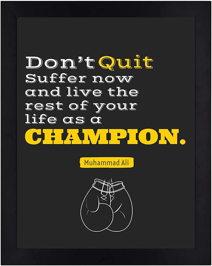 Interio Crafts Muhammad Ali Inspirational Motivational Quotes Framed ...