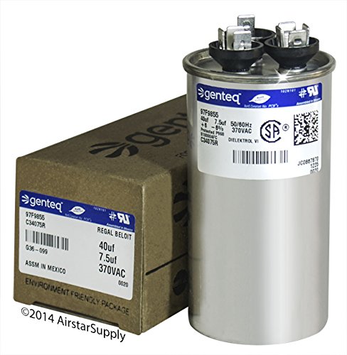 GE Genteq Capacitor Round 40/7.5 uf 370 Volt 97F9855BZ3 : Amazon.in ...