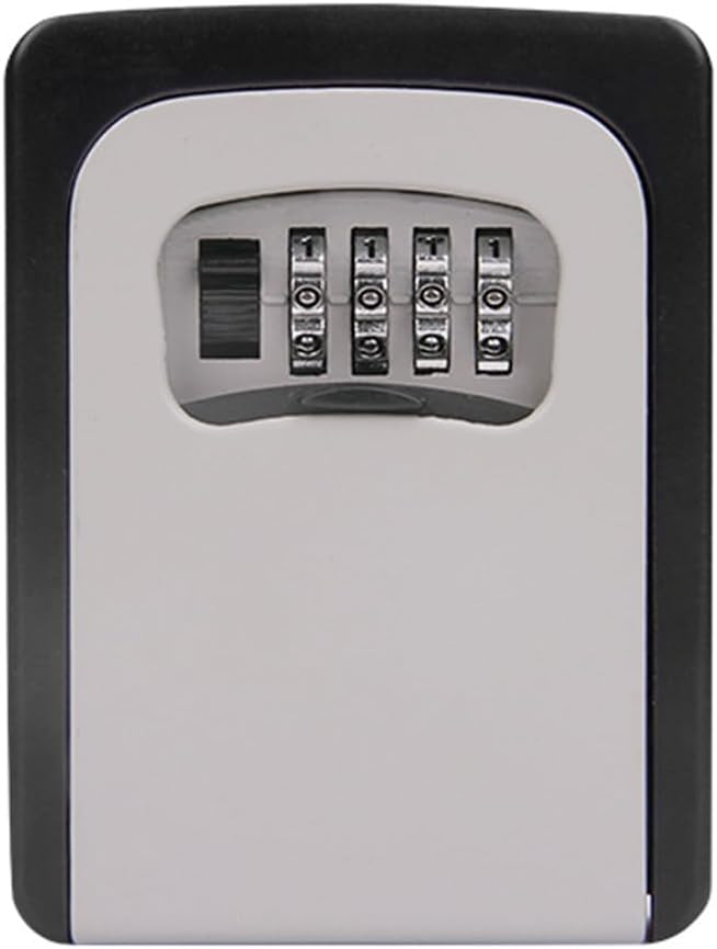 Lock Key Safe, 4 Digit Combination Lockbox Wall Mounted Key Lock Box ...