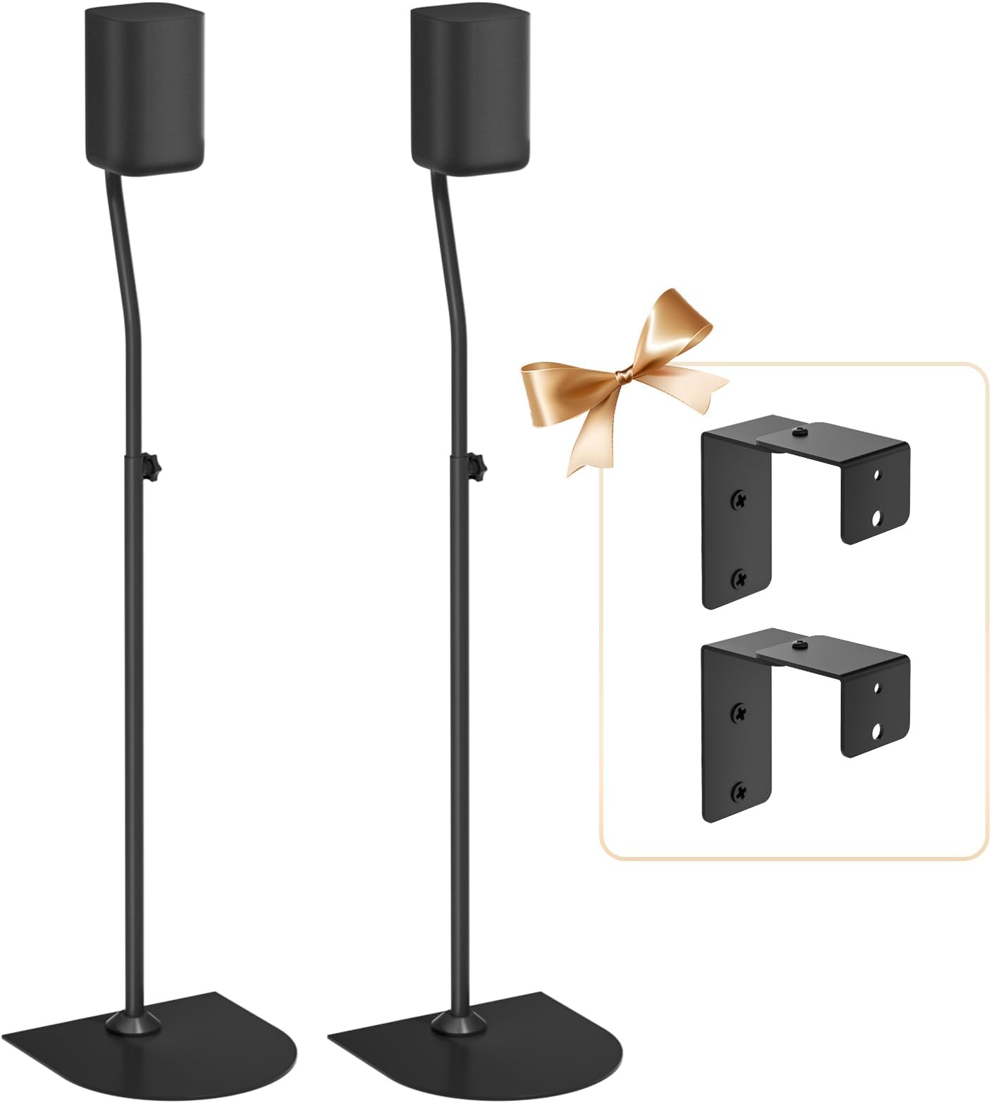 Universal Surround Speaker Stands Pair of Height Extend 33" to 42 ...