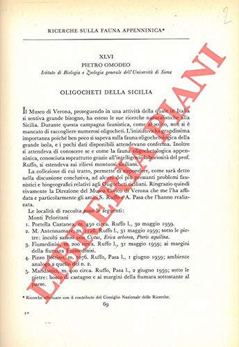 Amazon.com: Ricerche sulla fauna appenninica. Oligocheti della Sicilia ...