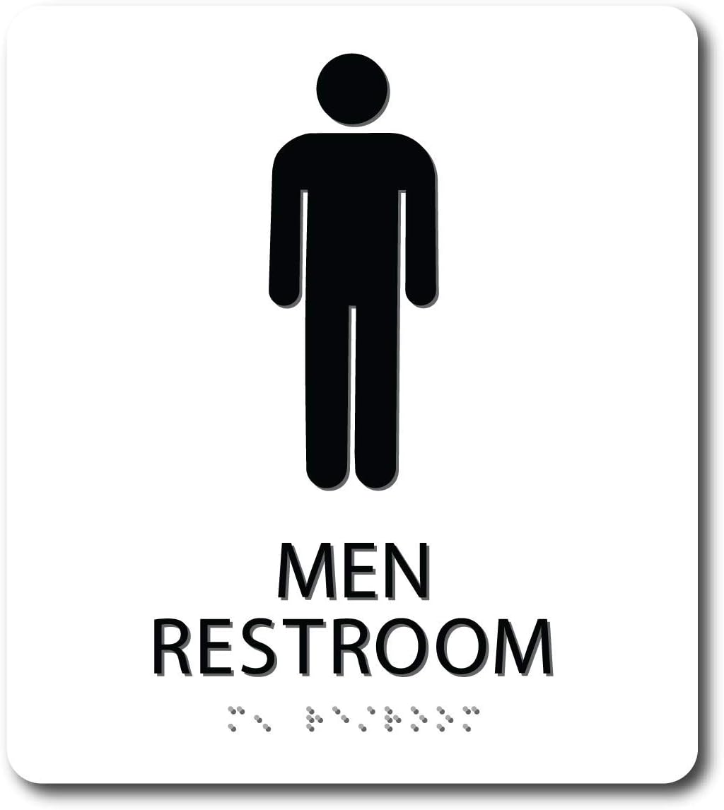 Amazon.com: The Sign Studio - 8" x 9" - ADA Compliant- “Men Restroom ...