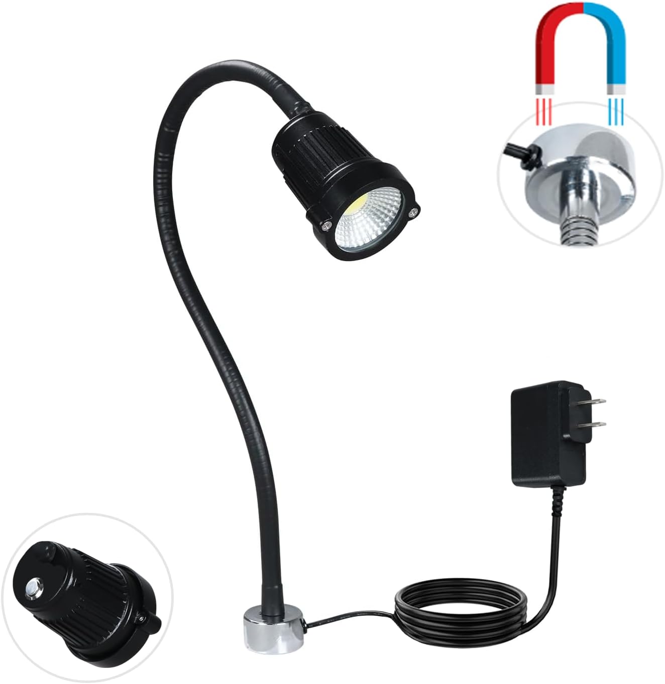 LED Magnetic Machine Light, IP65 Waterproof Magnetic Work Light, 9W ...