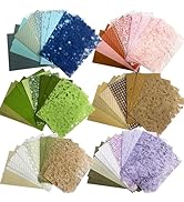 Amazon.com : 156 Sheets Textured Scrapbook Paper & Mesh Fabric Assorted ...