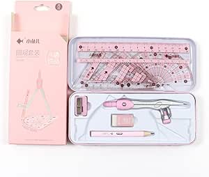 Geometry Kit,fangzi 8-Pieces Math Geometry Kit Student Supplies ...