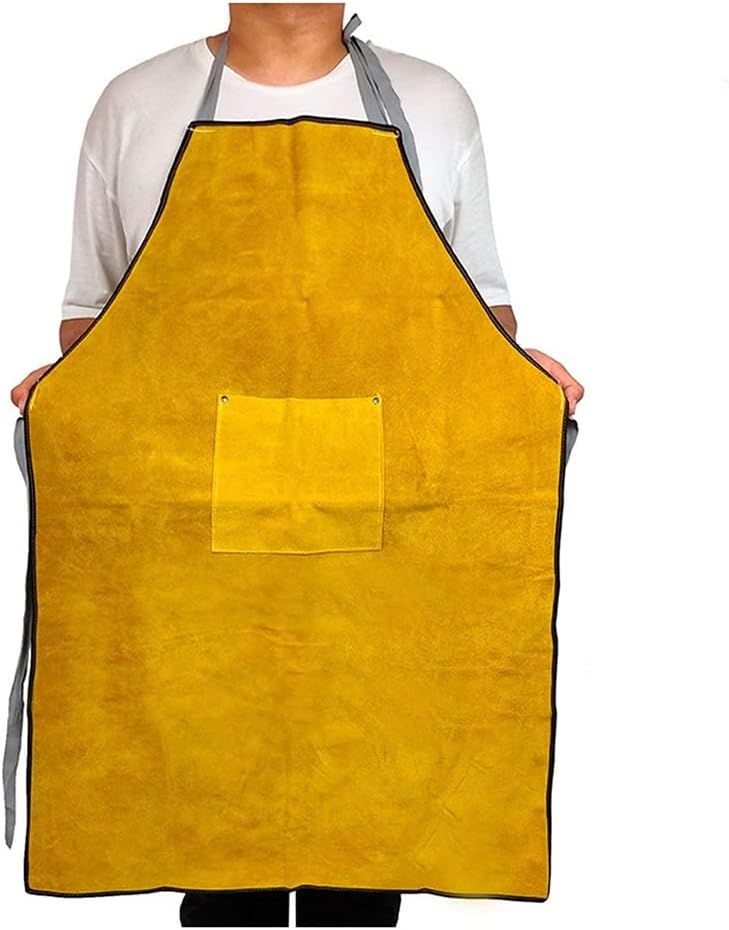 Amazon.com: Leather Welding Apron, Unisex Heavy Duty Work Apron ...