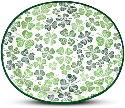 Amazon.com: Gift Boutique 50 Count St Patrick's Day Oval Paper Plates ...