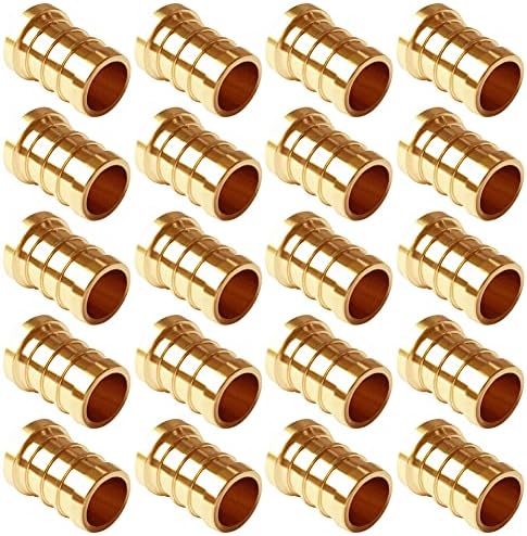 Uenede 20PCS LF Brass 1/2 Inch PEX Barb Plug End Cap Pipe Crimp Fitting ...