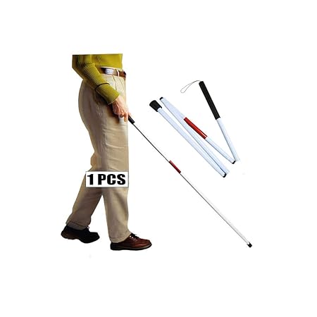 Mybow Folding Blind Walking Stick White Cane for The Blind Person ...