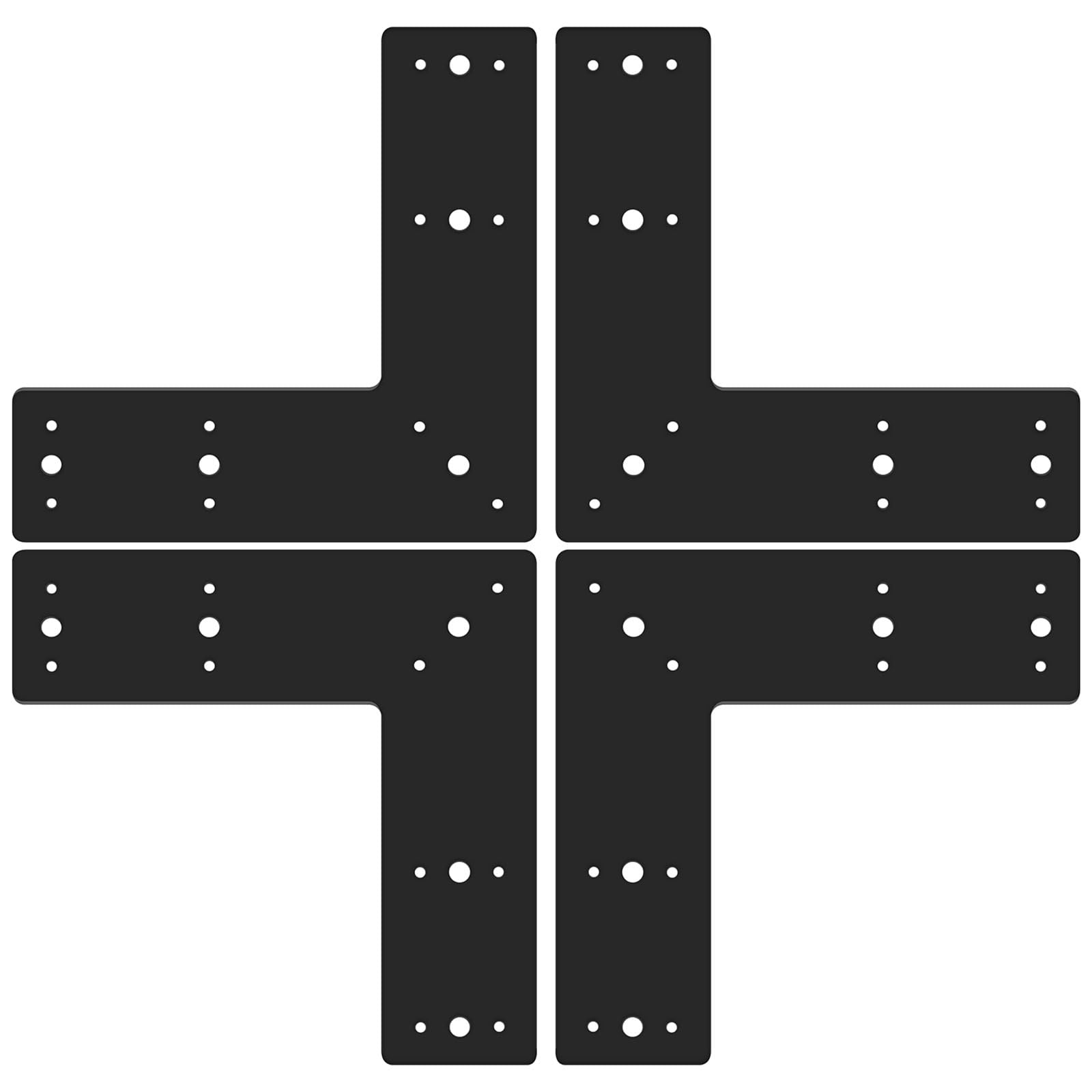 Amazon.com: Andorm 4pcs 10x10 L Bracket Heavy Duty Black L Mending ...