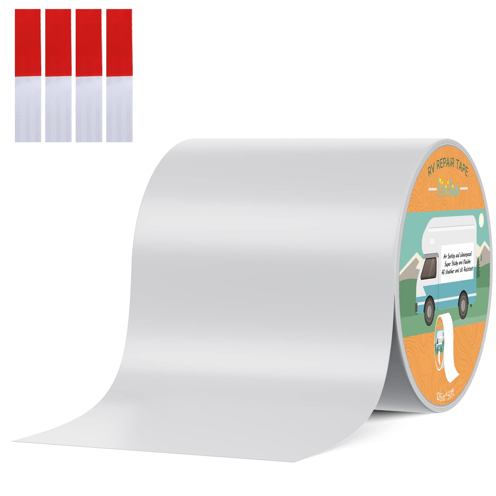 Snapklik.com : Yirilan RV Roof Sealant Tape - 6 Inch X 50 Feet White ...