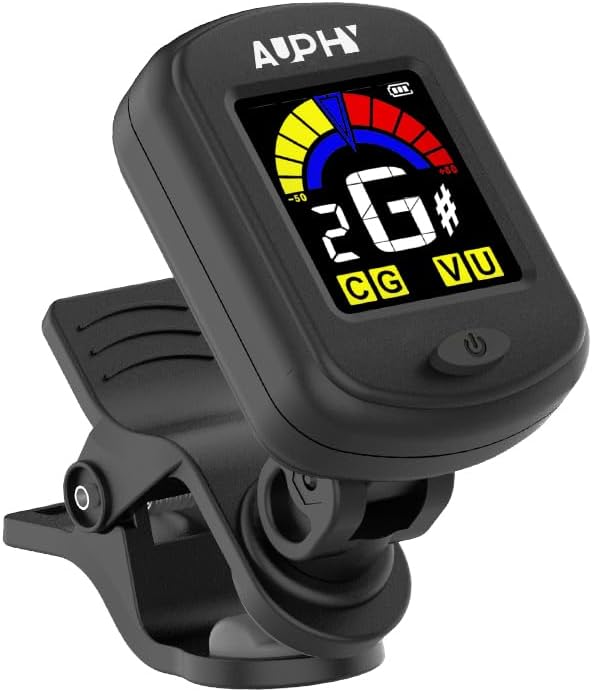 Wegrower Guitar Tuner Rechargeable, Clip On Tuner with LCD Color ...