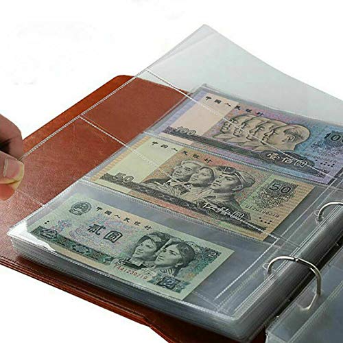 Folders Paper Money Album 10Pcs Banknotes Collection Binder Transparent ...