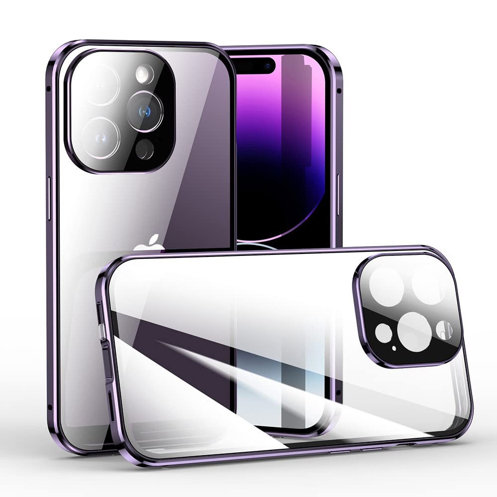 Amazon.com: KMXDD iPhone 14 Plus Magnetic Case with Safety Lock Double ...