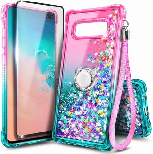 Amazon.com: NGB Designed for Samsung Galaxy S10 Case, Pink/Aqua ...