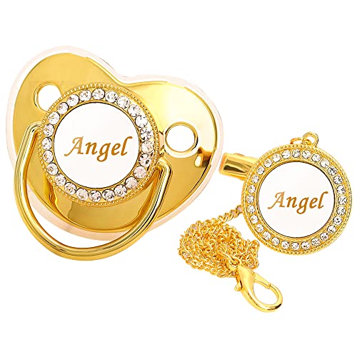 Amazon.com: VEELU Personalized Pacifier and Pacifier Clip with Name ...