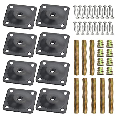WMYCONGCONG 8 Sets Leg Mounting Plates Angled, Furniture Leg Plate ...