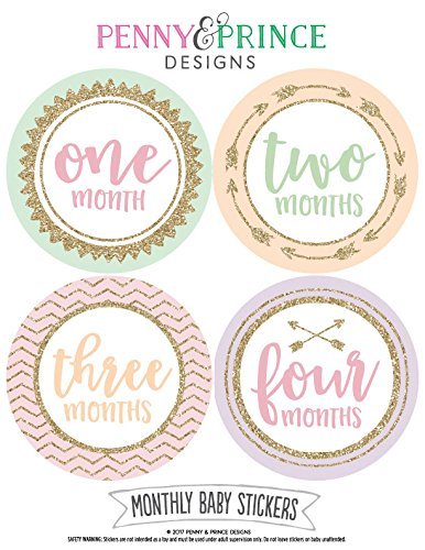 Amazon.com : Arrows, Gold Girl, Month Sticker, Belly Sticker, Girl ...