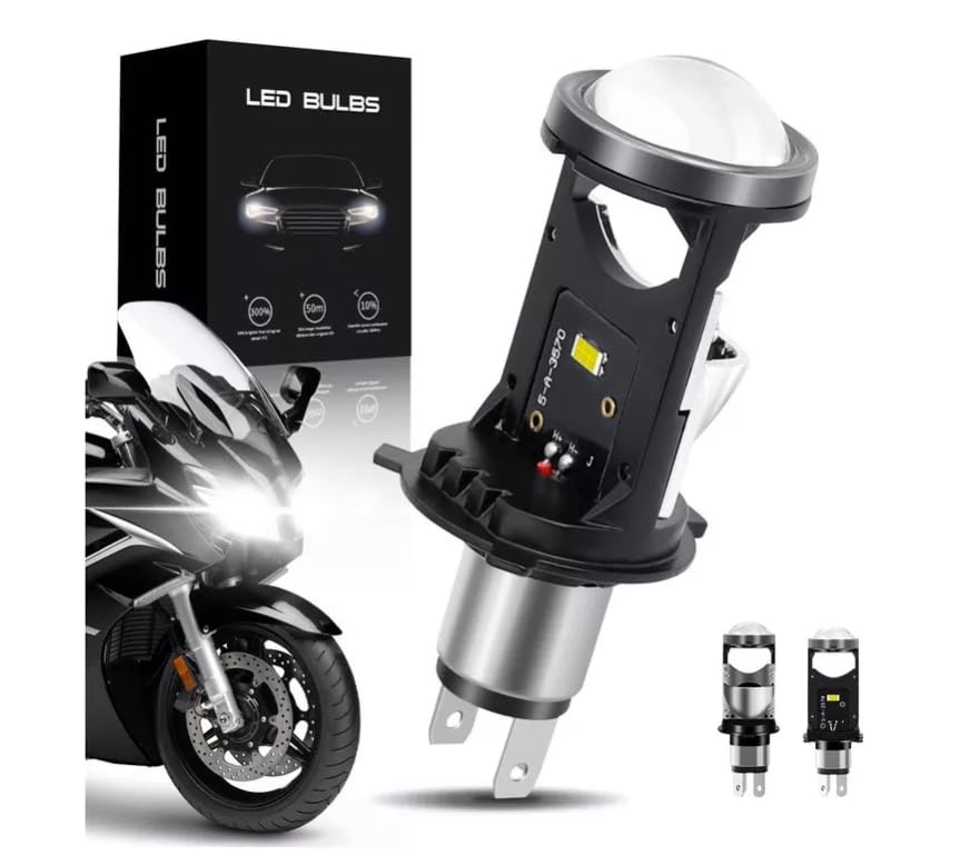 Luces Antiniebla LED para Motocicleta，Faros Led H4 Tipo Lupa Para Moto ...