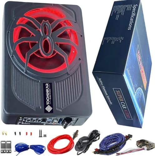 Amazon.com: AINAVI 10" Active Slim Under Seat Car Subwoofer, 800W ...