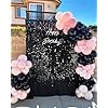 Amazon.com : Black Shimmer Wall Backdrop Panels 6ftx6ft Black Glitter ...