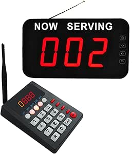 CYSSJF Wireless Queue Calling System,3-Digit, Restaurant Pager System ...