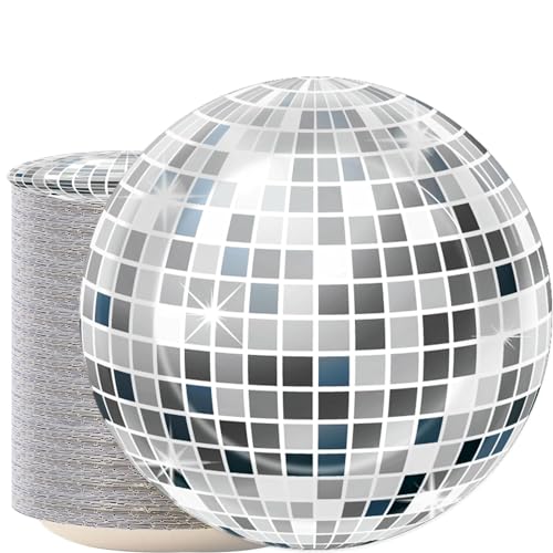 Snapklik.com : 48 Pieces 70s Disco Party Paper Plates For 70s Party ...