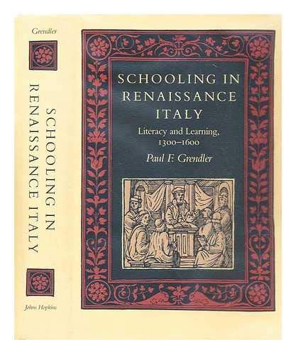 Buy Schooling in Renaissance Italy Book Online at Low Prices in India ...