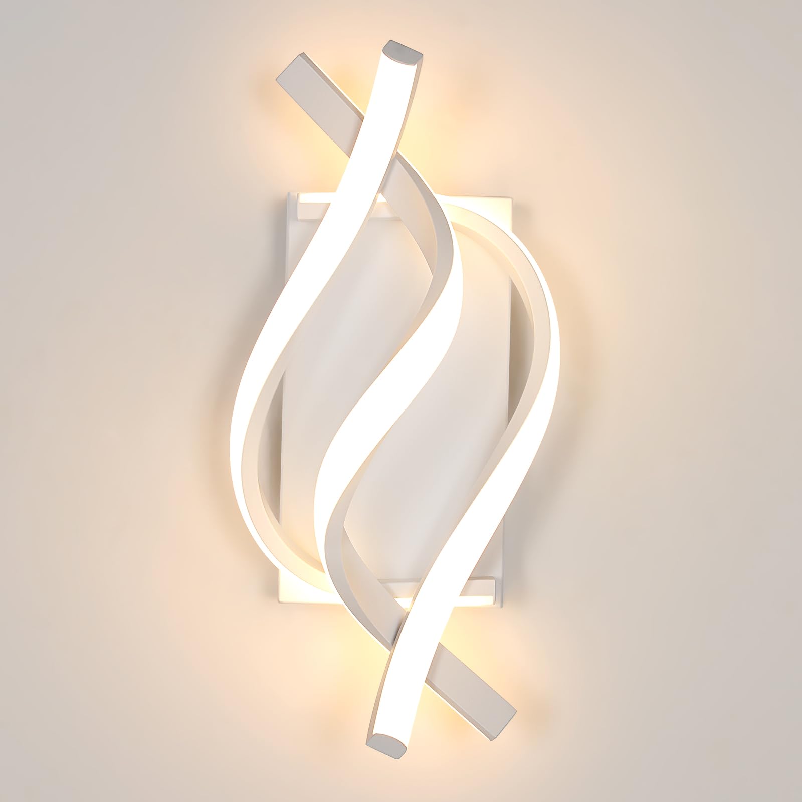 DELIPOP Wall Sconces, Spiral Modern LED Wall Sconce Lighting, 3000K ...