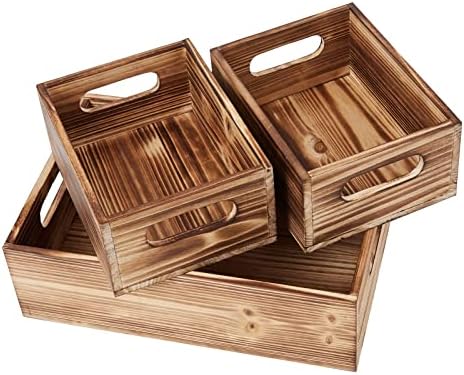 Amazon.com: Rustic Nesting Wood Crates Set of 5 Made in the USA: Home ...