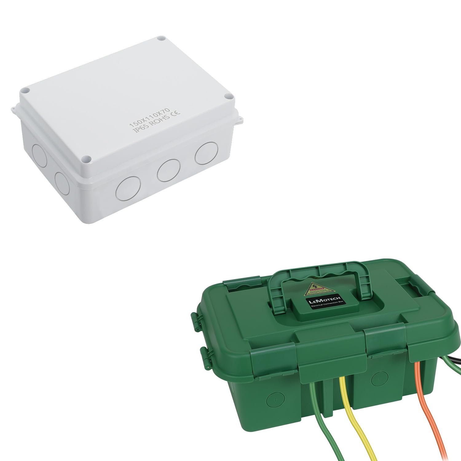 LeMotech ABS Plastic Box Reserved Holes White 5.9 x 4.3 x 2.8 inch and ...