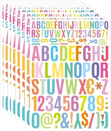 Letter Stickers 360PCS Small Alphabet Stickers Self Adhesive Coloured ...